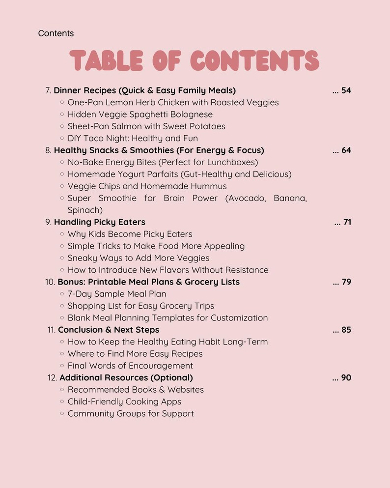 Healthy and Easy Meal Plans for Kids! - Etsy