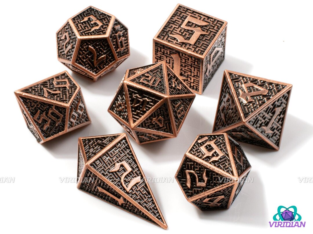 Copper Maze | Ornate Labyrinth Design, Red-gold, Rose, Brown | Metal ...