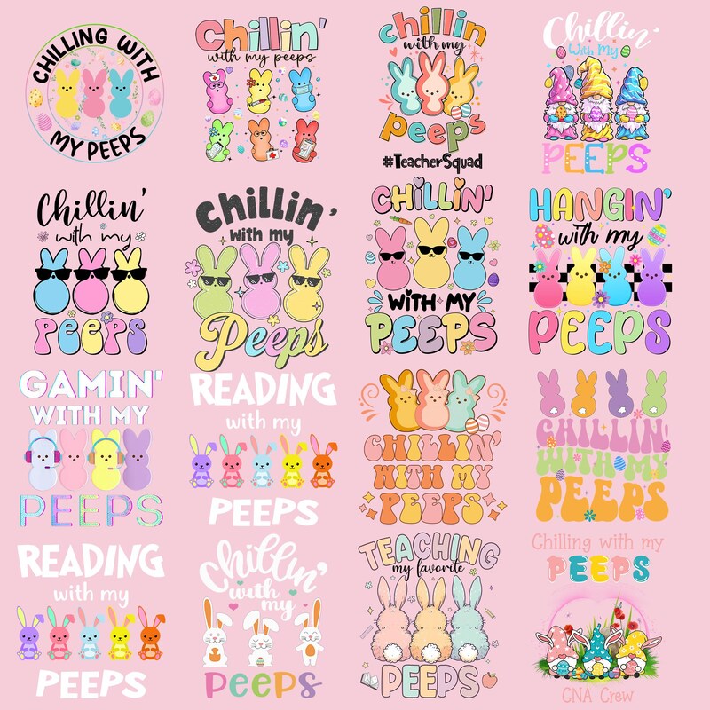Peeps Black and White Svg - Etsy