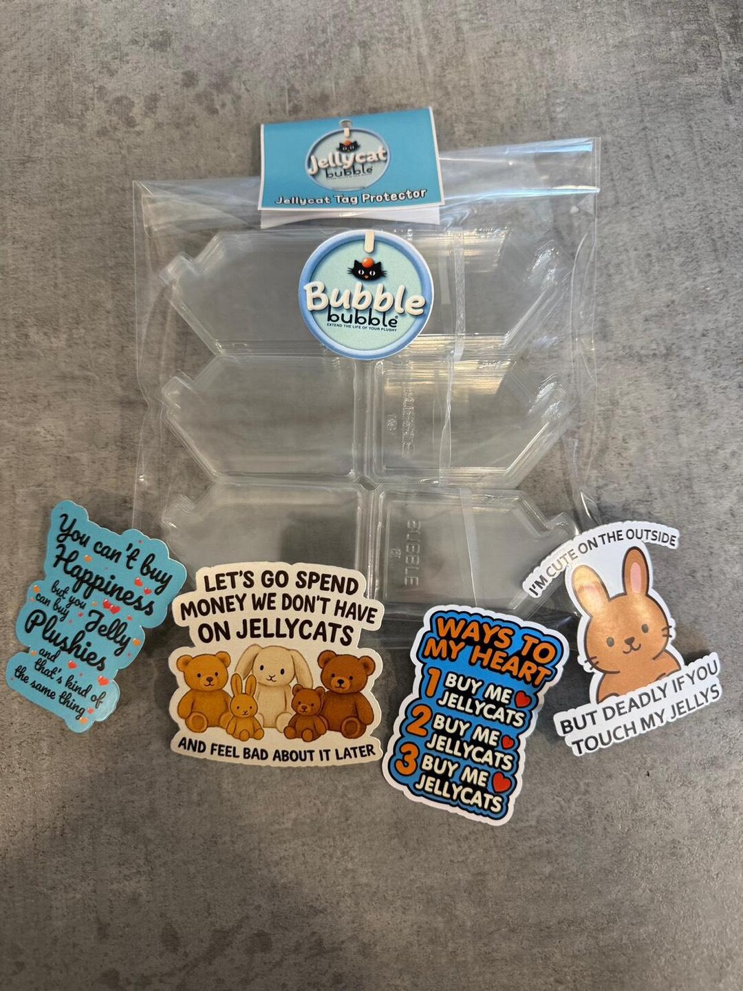 Jellycat Plushie Tag Protector NEW Pack of 15 With FREE STICKERS - Etsy