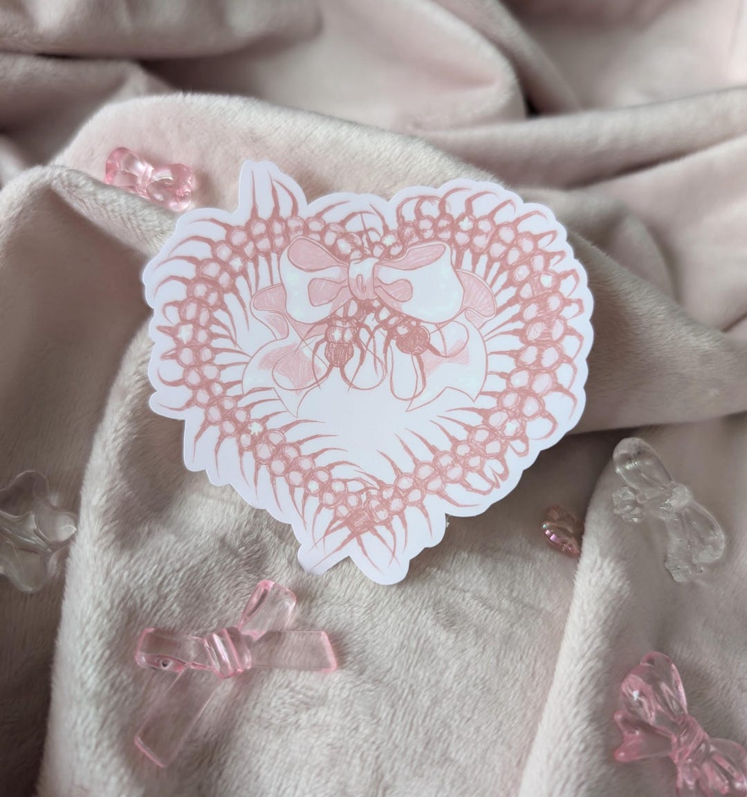 3 Inch Heart Mukade Centipede Heart Matte Vinyl Sticker - Etsy
