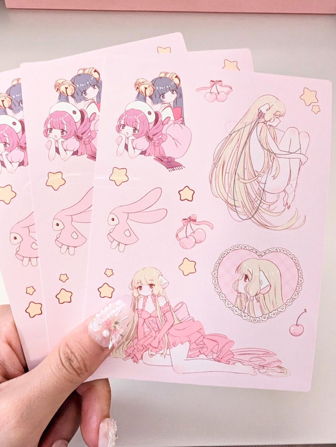 6 Inch Tall Pastel Pink Chobits Sticker Sheet - Etsy