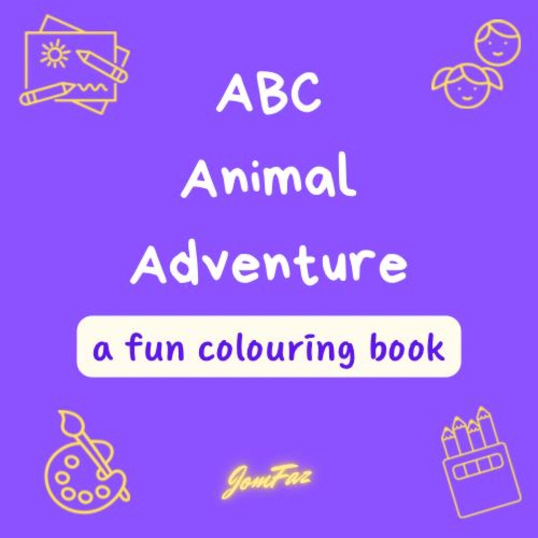 ABC Animal Adventure: A Fun Colouring Book - Etsy