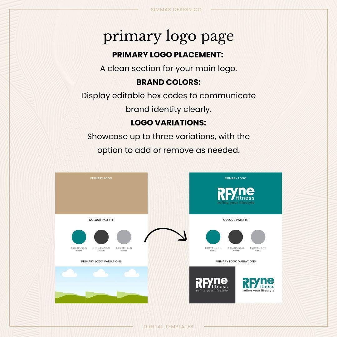 Editable Logo Design Style Guide Template – Perfect for Designers - Etsy