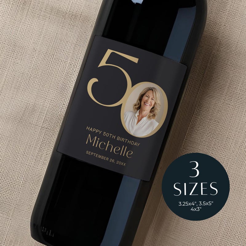 50th Birthday Labels - Etsy