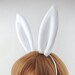 White Rabbit Ears Hair Clips White Bunny Ears | Etsy