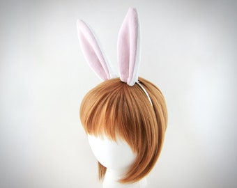 White Rabbit Ears Hair Clips White Bunny Ears | Etsy