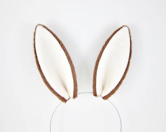 Brown bunny ears | Etsy