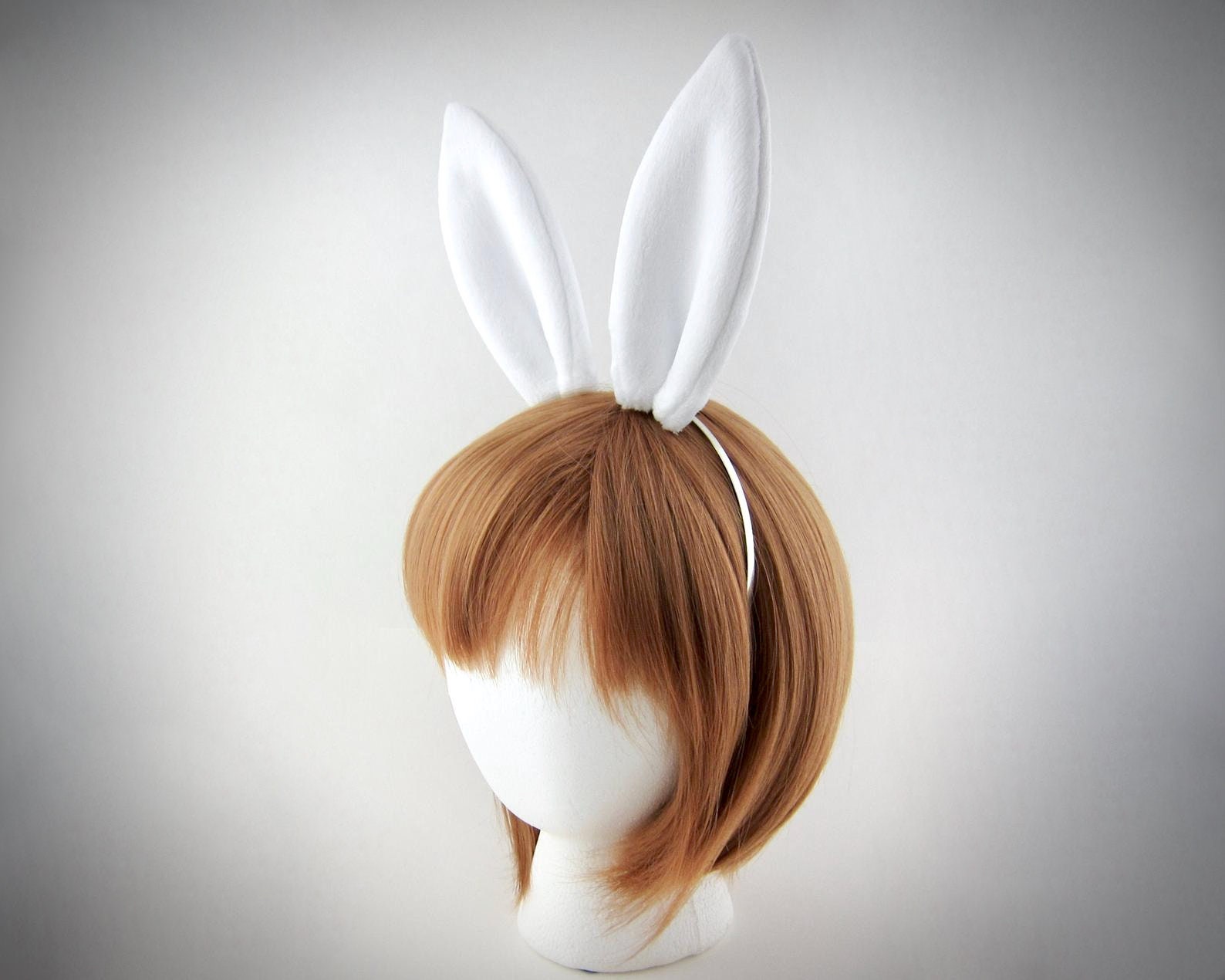 White Rabbit Ears Hair Clips White Bunny Ears | Etsy