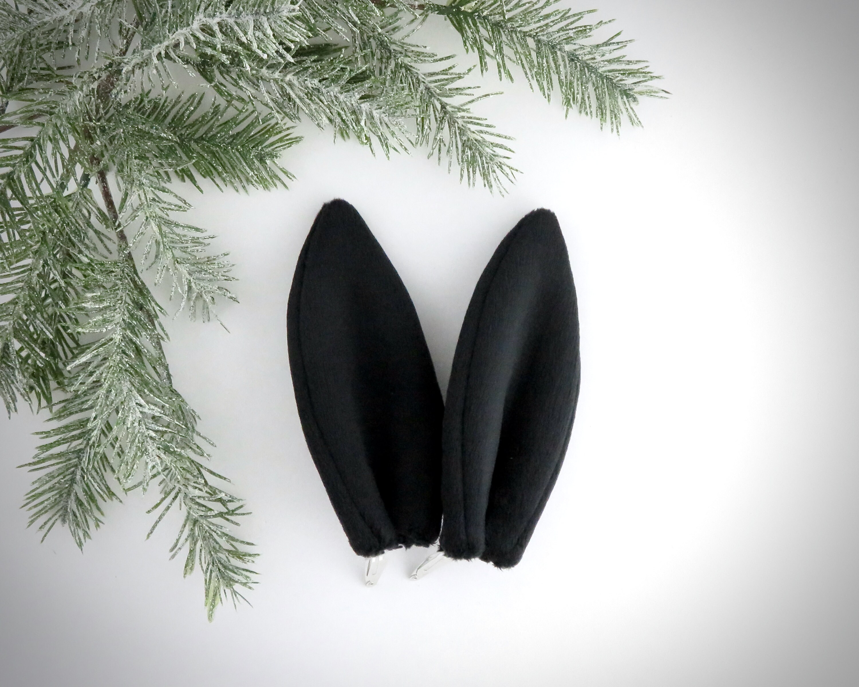 Black Bunny Ears Rabbit Hair Clips Bunny Cosplay | Etsy