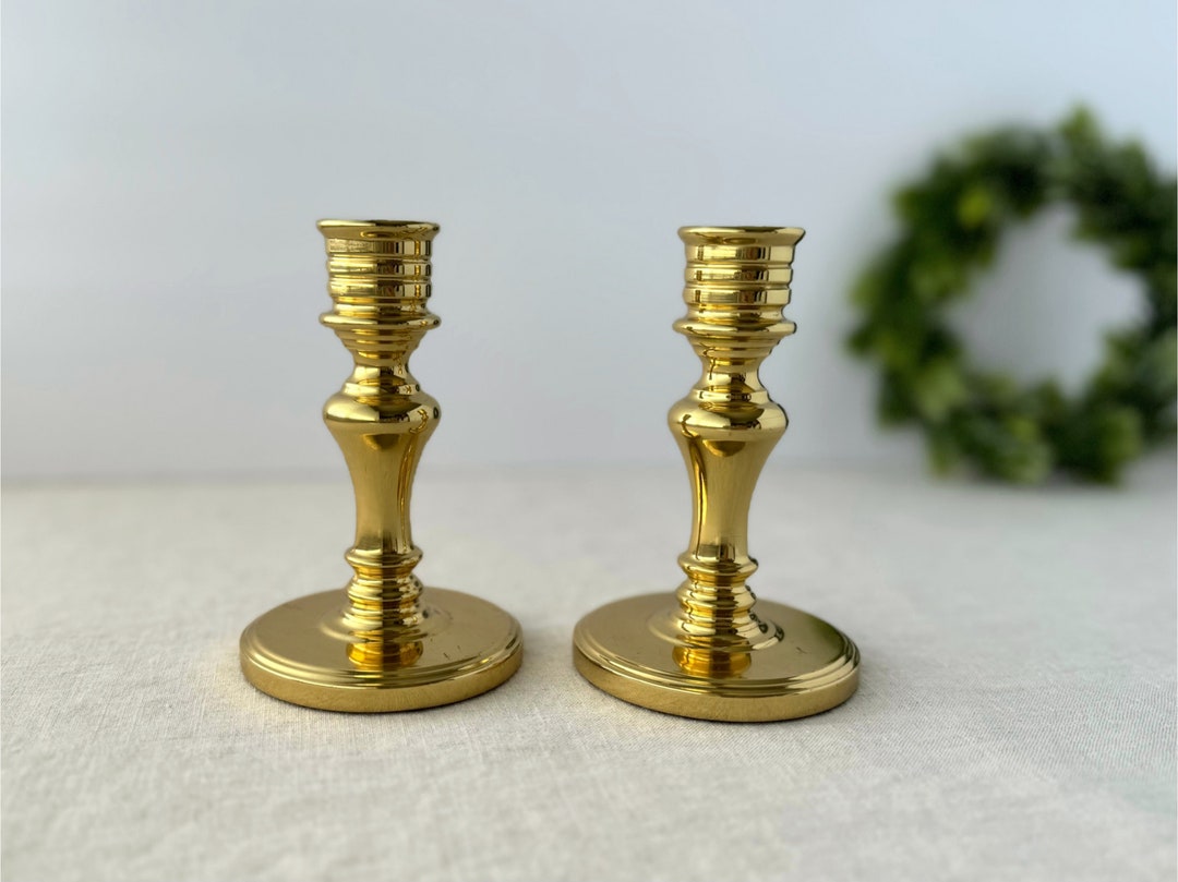 Vintage Brass Taper Candle Holders - Etsy