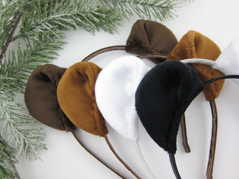 Bear Ears Headband Dark Brown Bear Ears Costume Headband Etsy