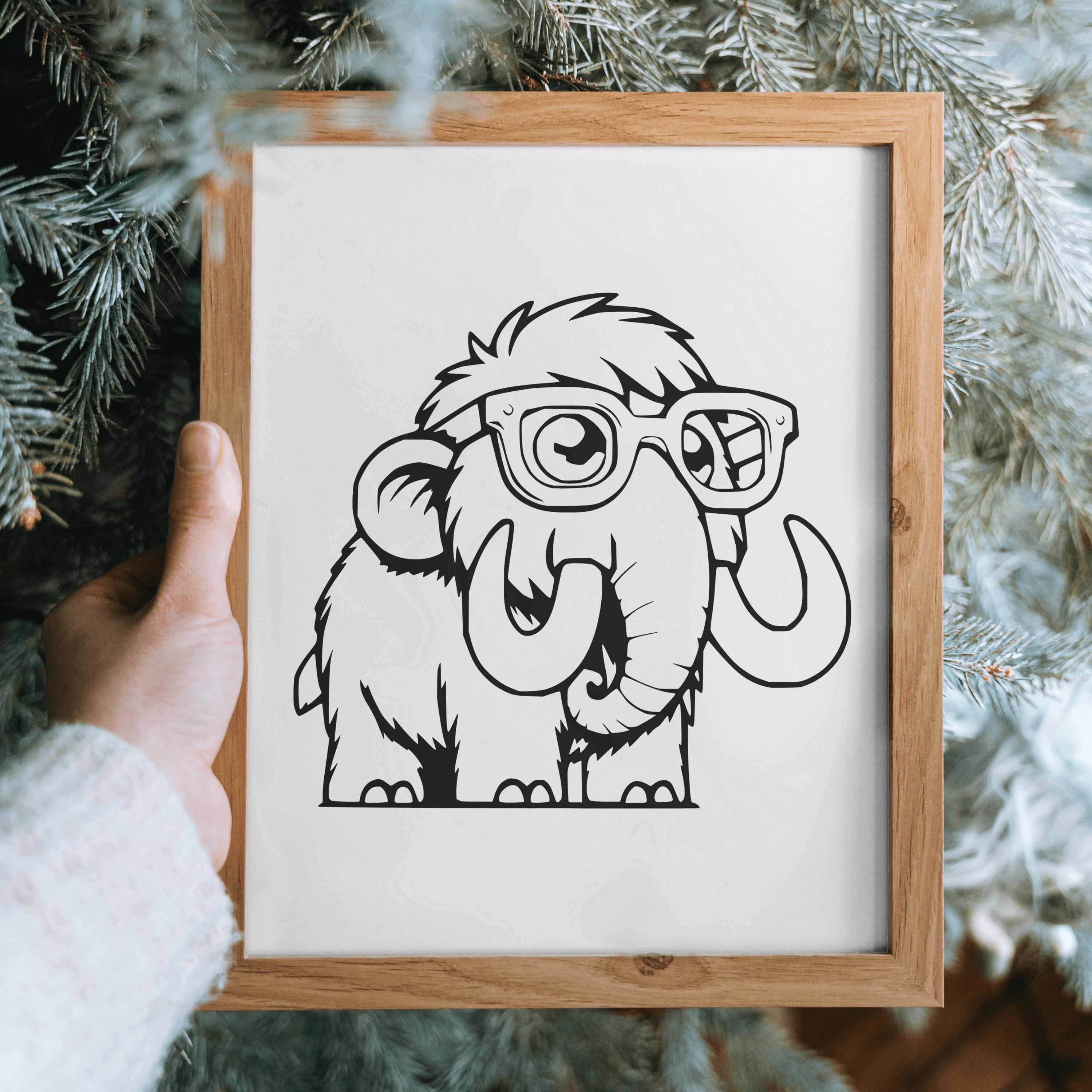 Cute Baby Woolly Mammoth Svg Png Pdf Jpg,mammoth Clipart,mammoth Vector ...