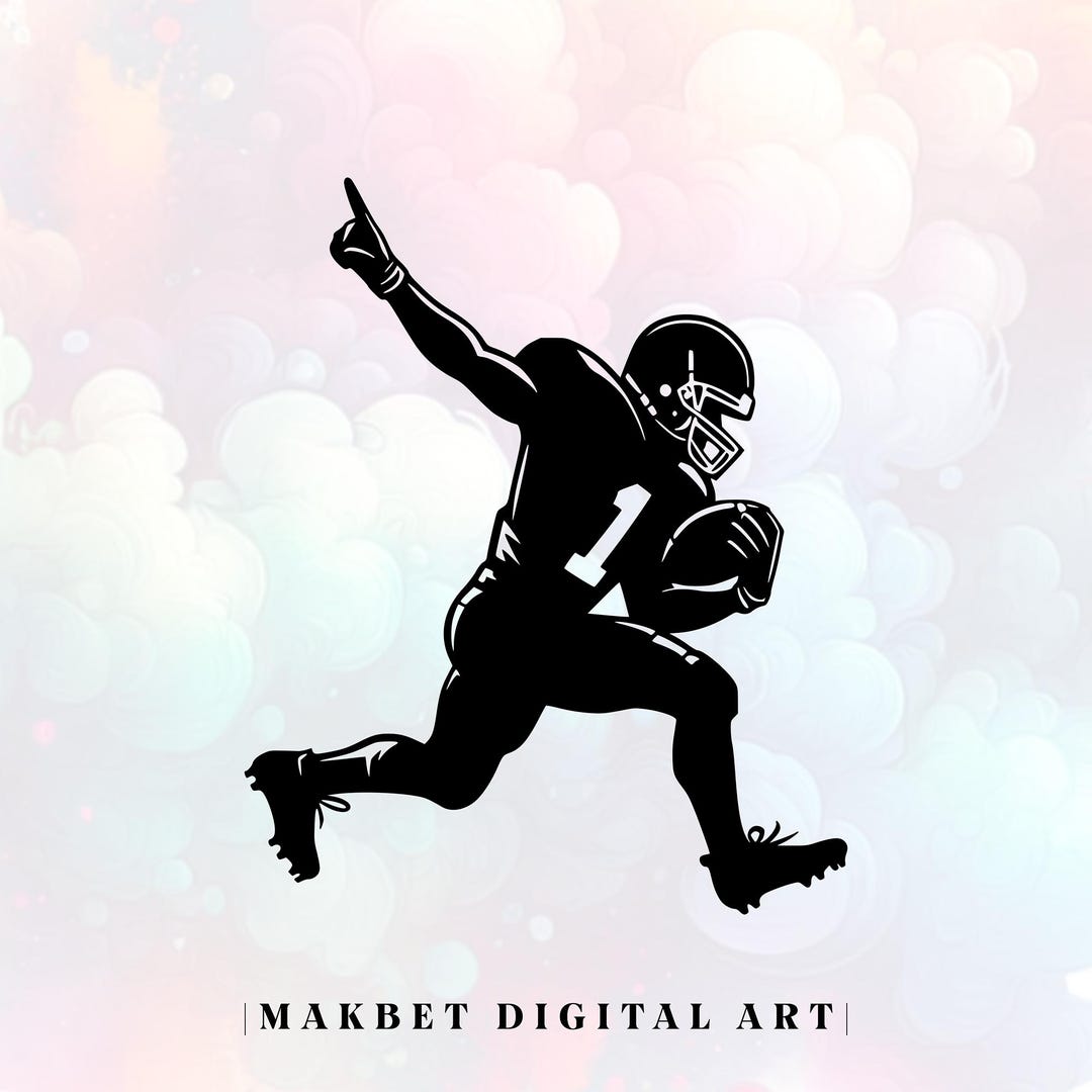 Football Svg & Png,american Football Player Svg,clipart,vector ...