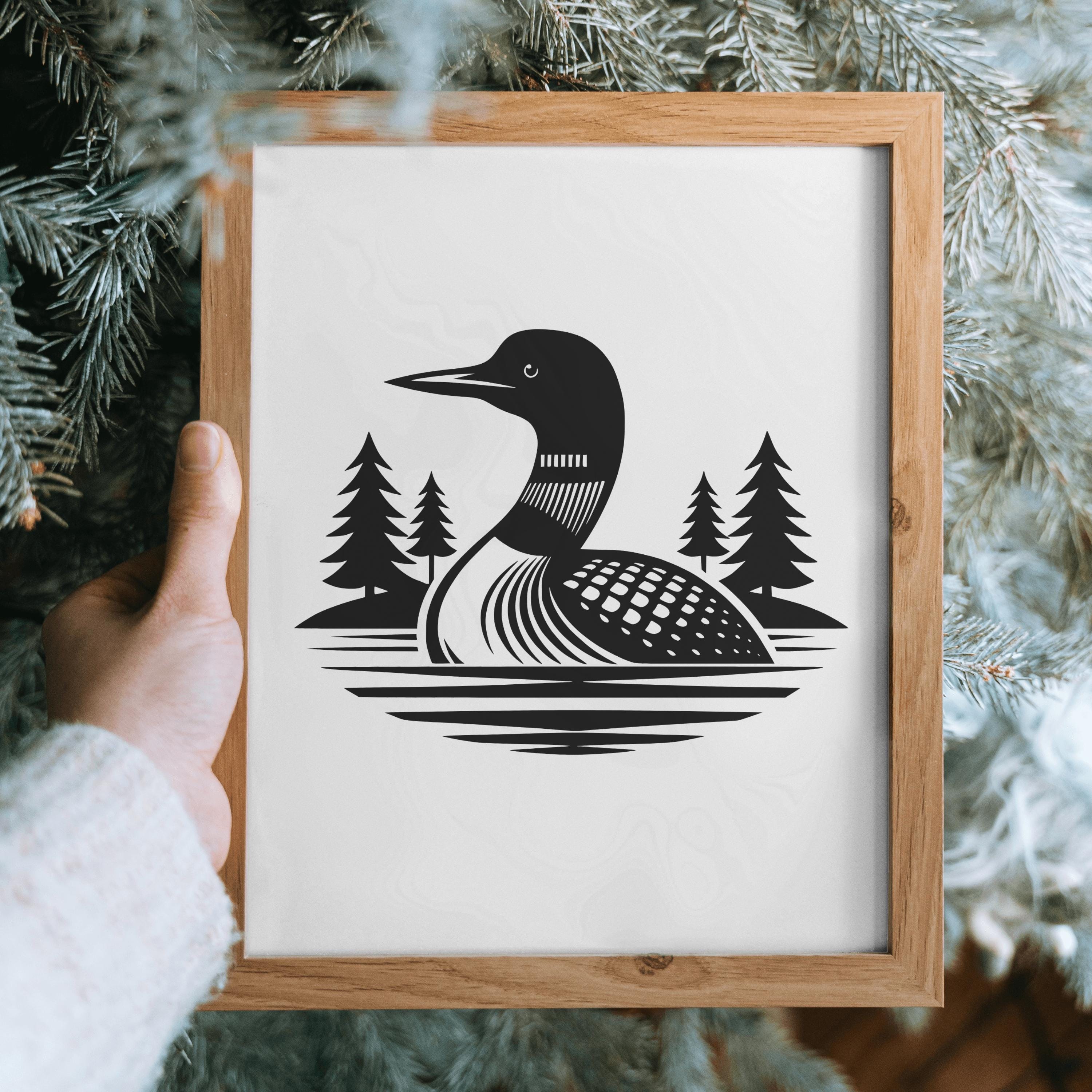 Common Loon SVG: PNG, Bird Clipart, Vector Design, Laser Cut File ...