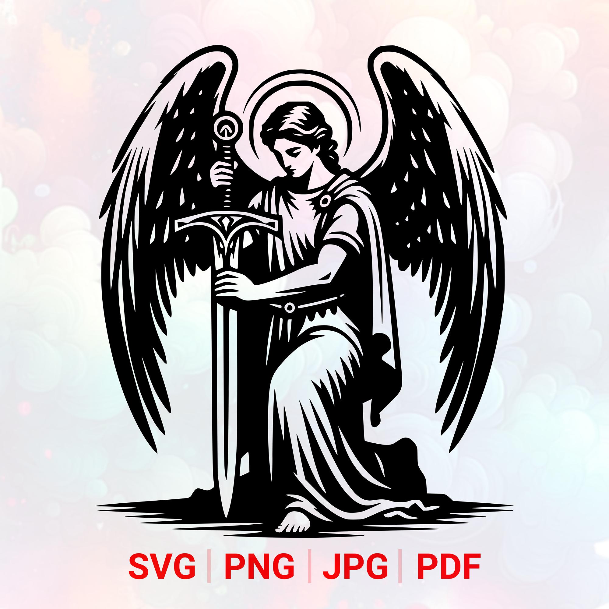 Archangel St. Michael SVG: PNG, Religious Clipart, Vector, Laser Cut ...