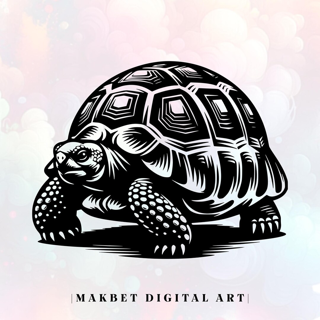 Sulcata Tortoise SVG: Laser Cut File, Clipart, Vector (digital Download ...