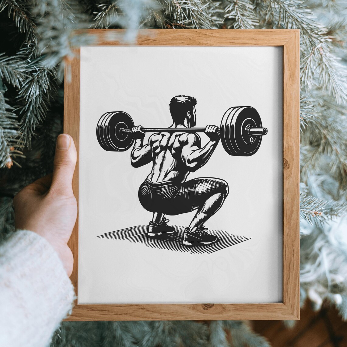 Weightlifter SVG: PNG, Fitness Gym Clipart, Vector, Laser Cut File ...