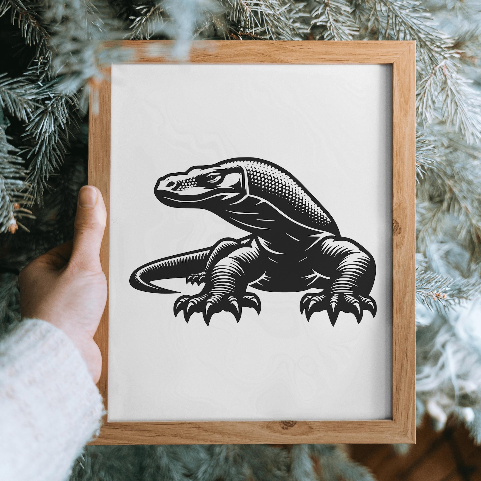 Komodo Dragon Svg & Png,lizard Svg,clipart,vector Image,laser Engraving ...