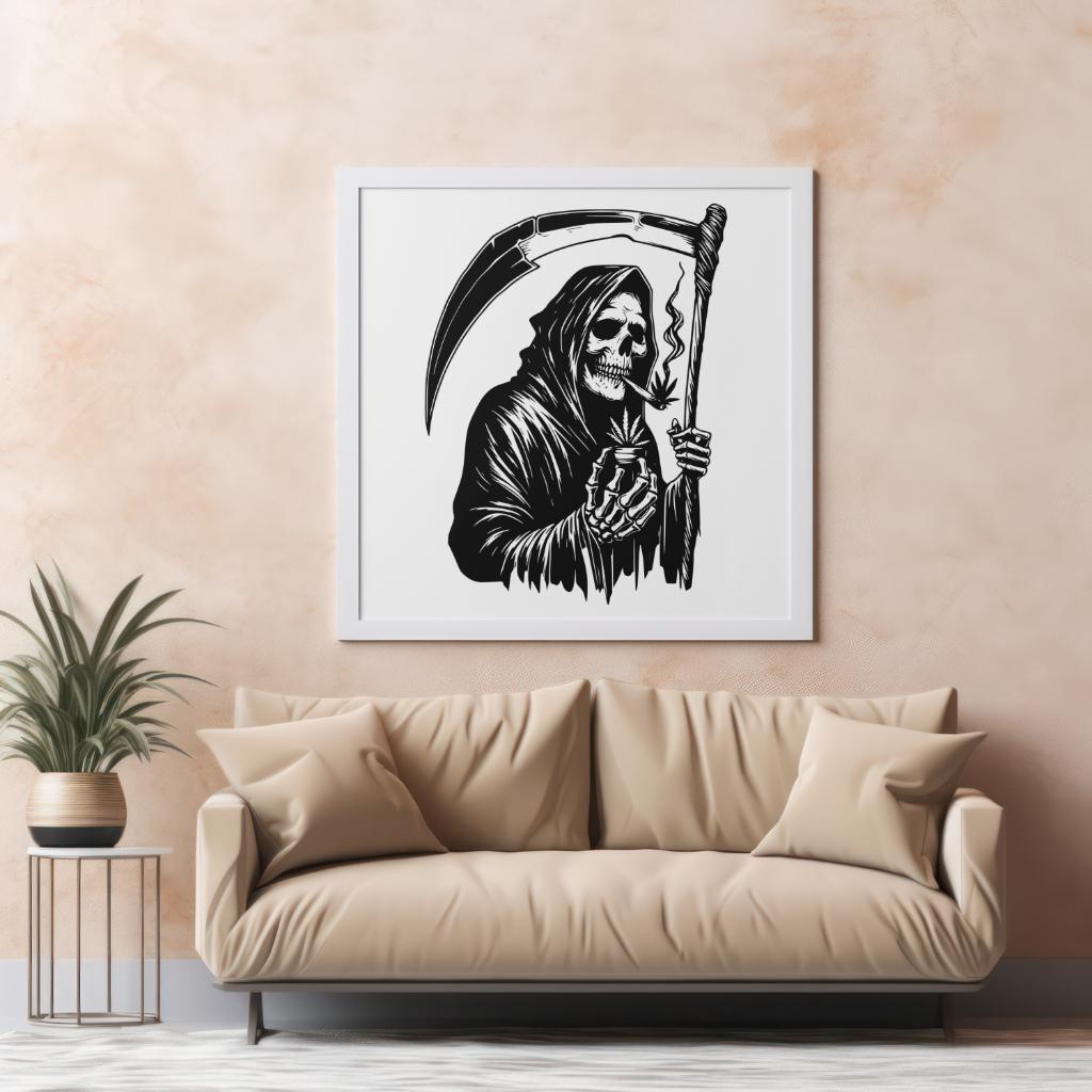 Grim Reaper Smoking Weed Svg & Png,grim Reaper Clipart,grim Reaper ...