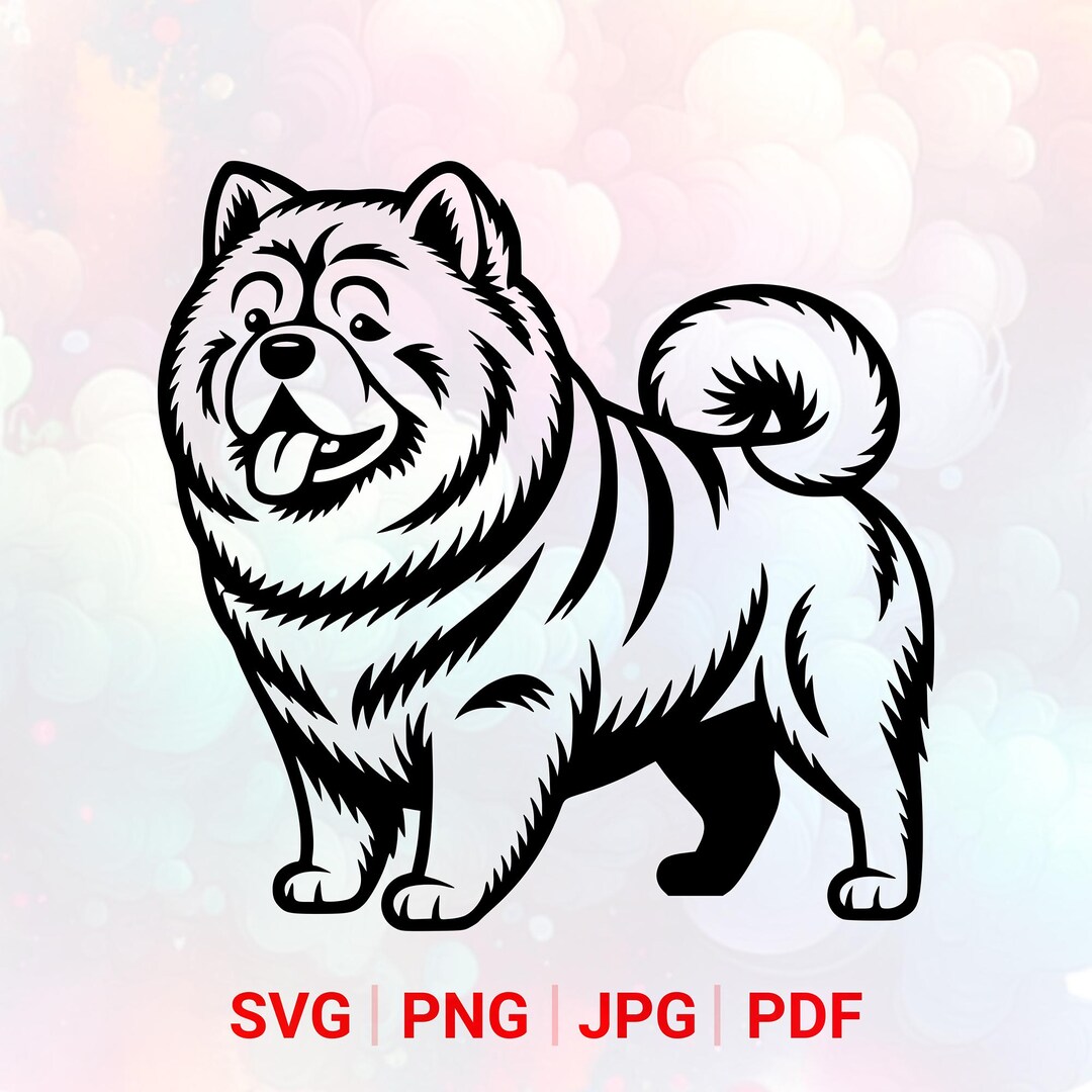 Chow Chow Dog SVG: PNG, Clipart, Vector Design, Laser Cut File (digital ...