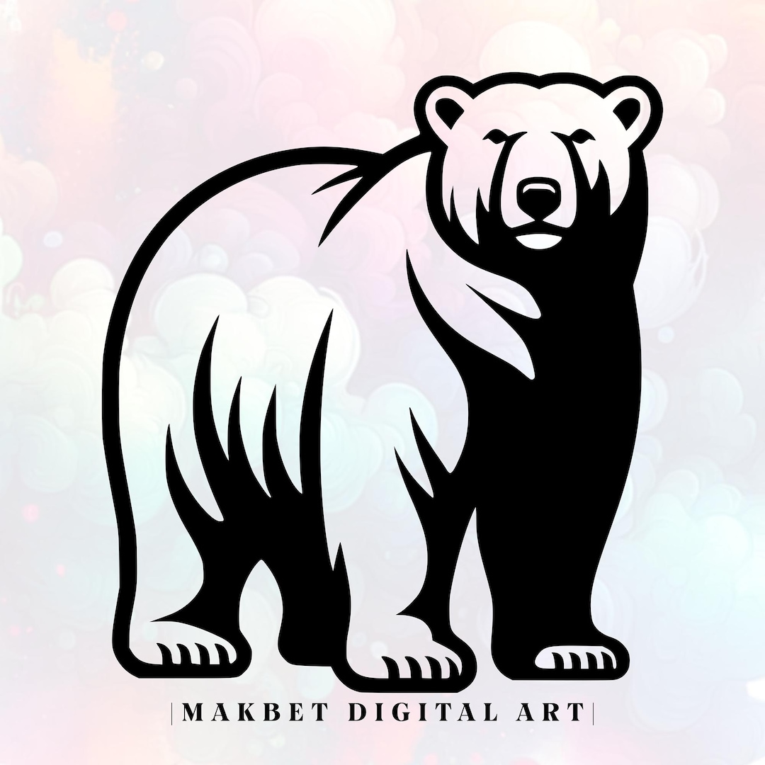Polar Bear Svg Png Pdf Laser Engrave Cut File Animal Clipart Vector ...
