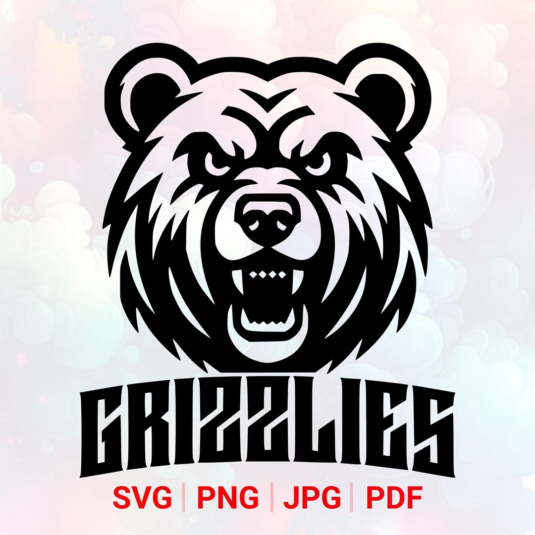 Grizzlies SVG: PNG, Bear Mascot Logo, Clipart, Vector, Laser Cut File ...
