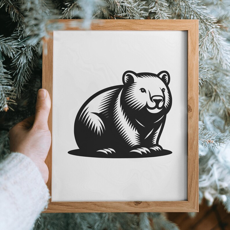 Wombat SVG: PNG, Animal Clipart, Vector Design, Laser Cut File (digital ...