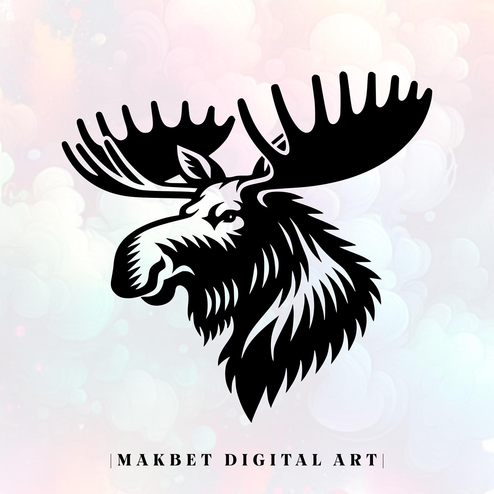 Moose Head Design Svg Png Pdf Jpg,moose Logo,moose Clipart,moose Vector ...