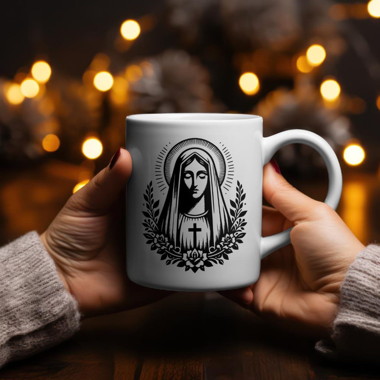 Mama Mary Laser Engrave Files Svg & Png,mama Mary Clipart,mama Mary Vector Image,silhouette Svg ...