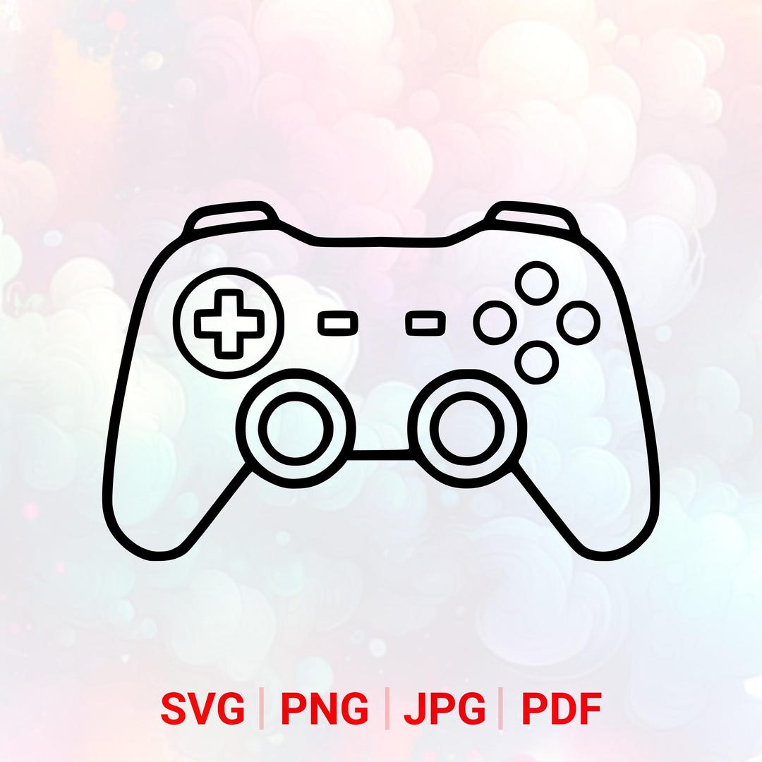 Video Game Controller SVG: PNG, Outline Clipart, Laser Cut File ...