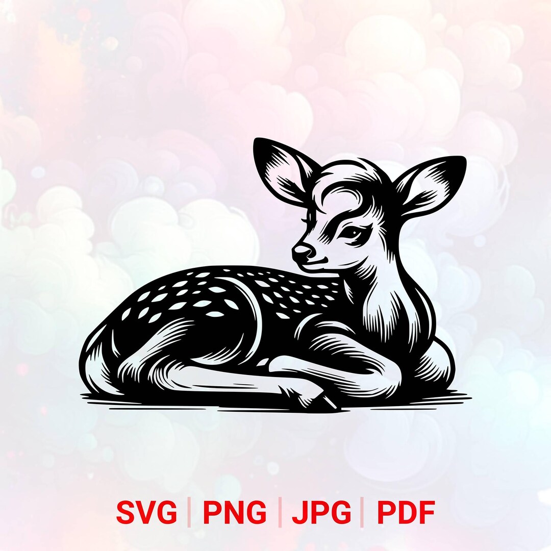 White Tailed Deer SVG: PNG, Animal Clipart, Vector, Laser Cut File ...
