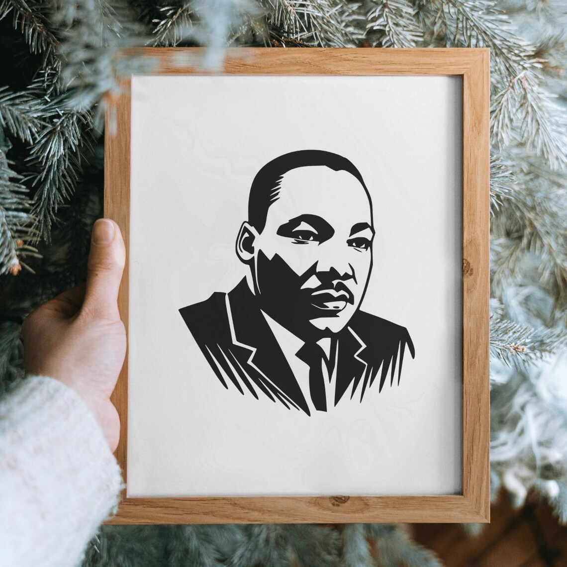 Martin Luther King Jr. SVG: PNG, MLK Clipart, Laser Cut File (digital ...