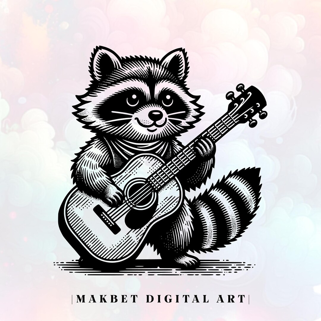 Raccoon Laser Engrave Files Svg & Png,raccoon Clipart,raccoon Vector ...
