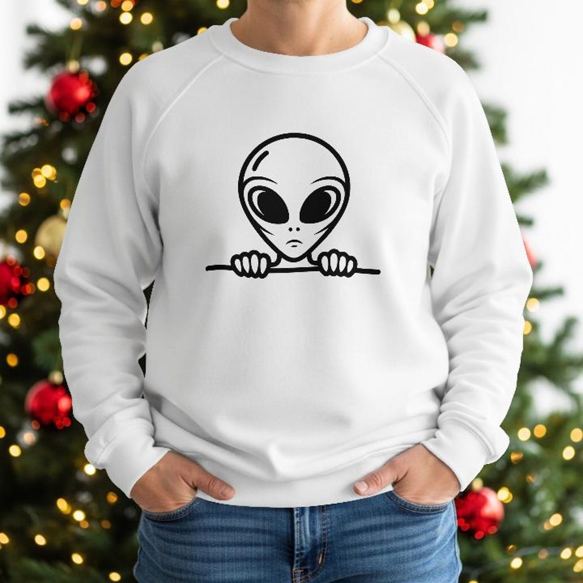 Peeking Alien SVG: PNG, Laser Cut File, Clipart, Vector Design (digital ...