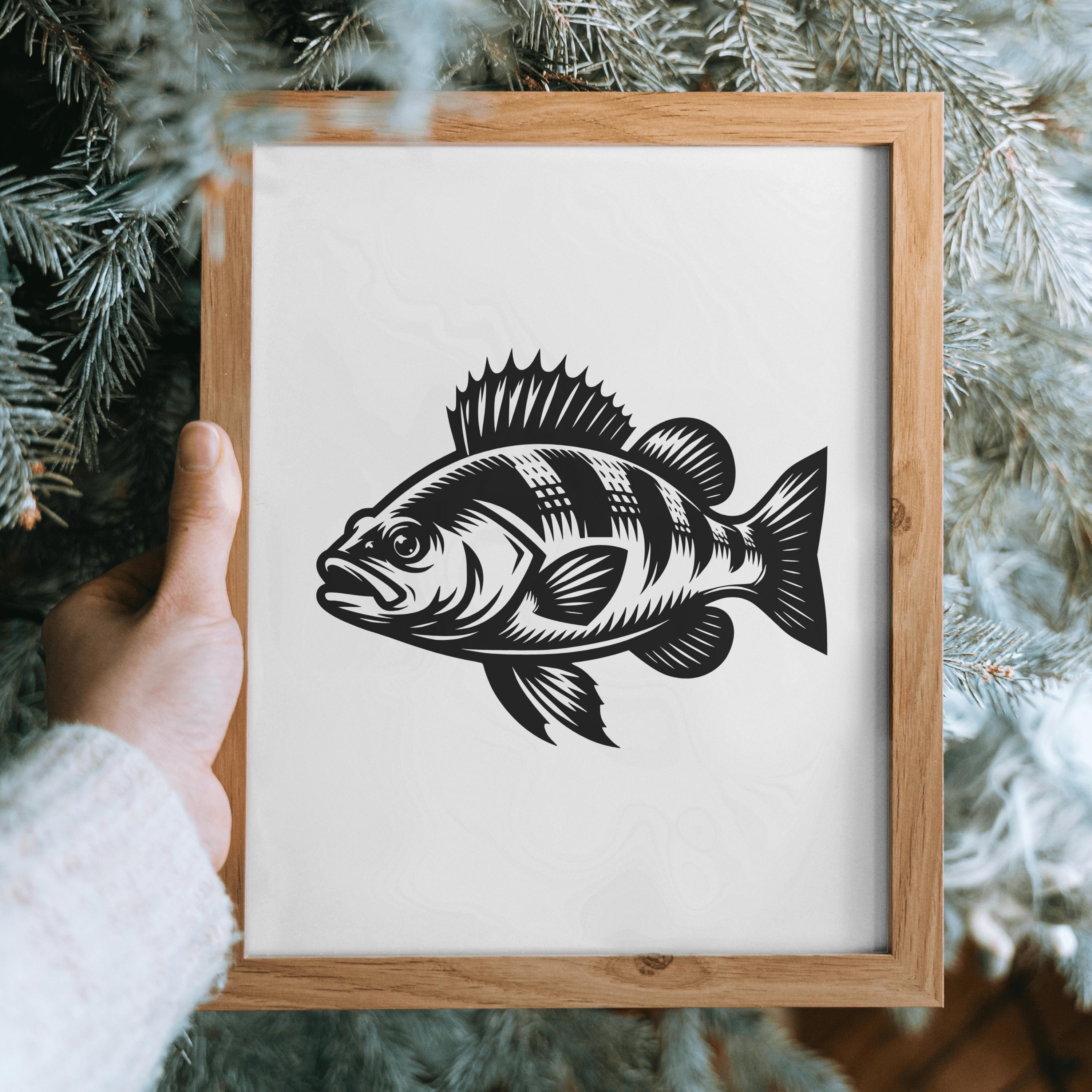 Perch Fish SVG: PNG, Fishing Clipart, Vector Design, Laser Cut File ...