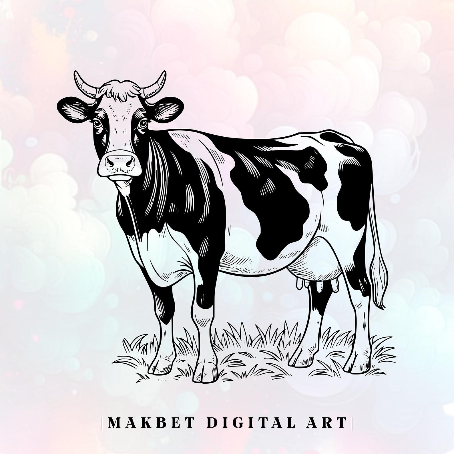 Dairy Cattle Cow Svg Png Pdf Jpg,cow Clipart,cow Vector Image,cow ...