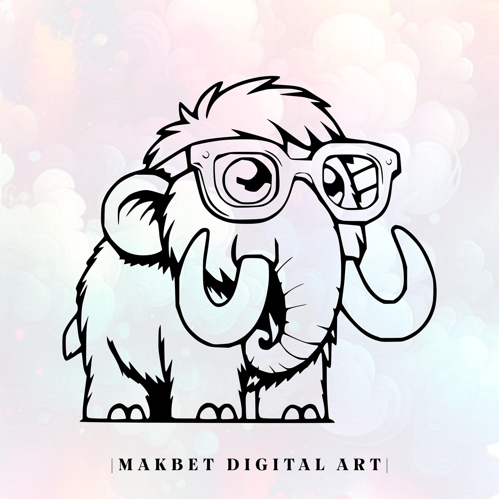 Cute Baby Woolly Mammoth Svg Png Pdf Jpg,mammoth Clipart,mammoth Vector ...