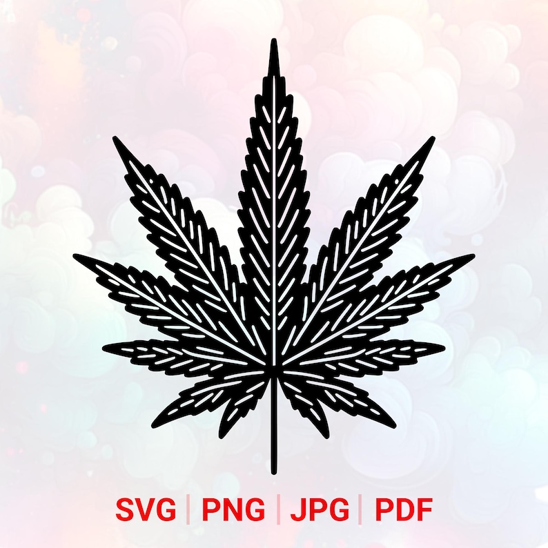 Weed Leaf SVG: PNG, Marijuana, Cannabis Clipart, Laser Cut File (digital Download) - Etsy