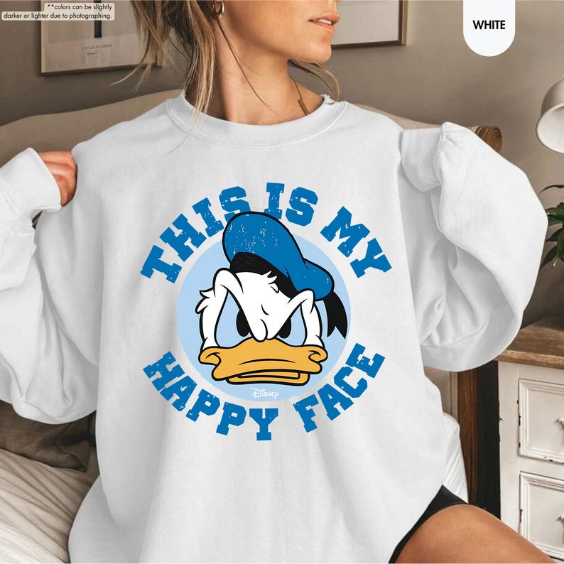 Donald Duck This is My Happy Face Shirt, Grumpy Donald Disney Shirt ...