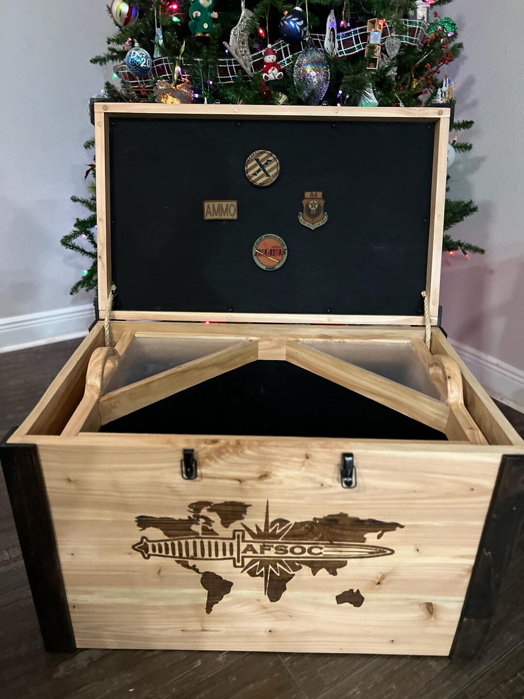 Military / Law Enforcement Retirement Chest - Red Oak - Etsy