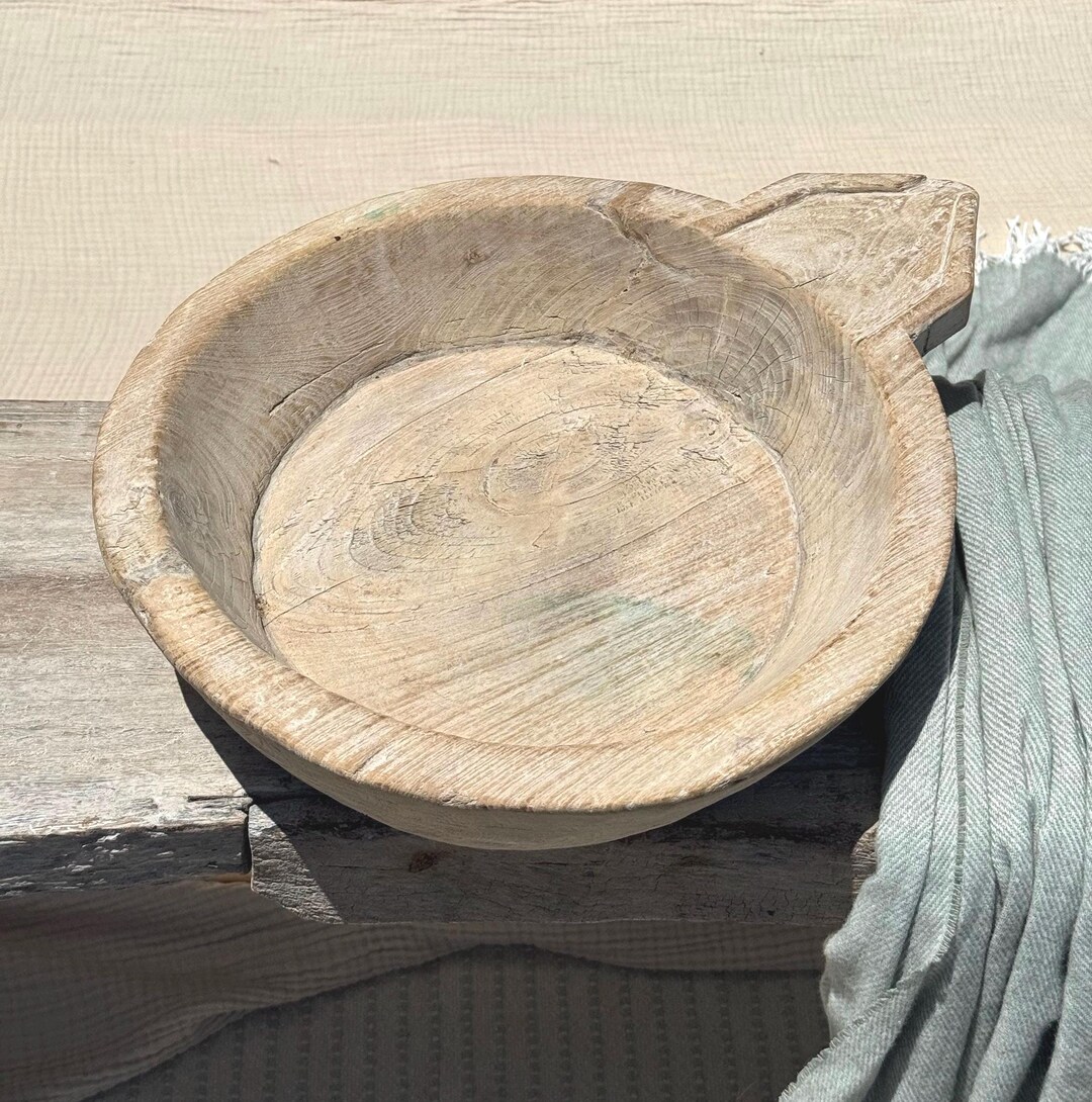 Vintage Wood Parat Tray / Rustic Dough Bowl (free Shipping for US) - Etsy