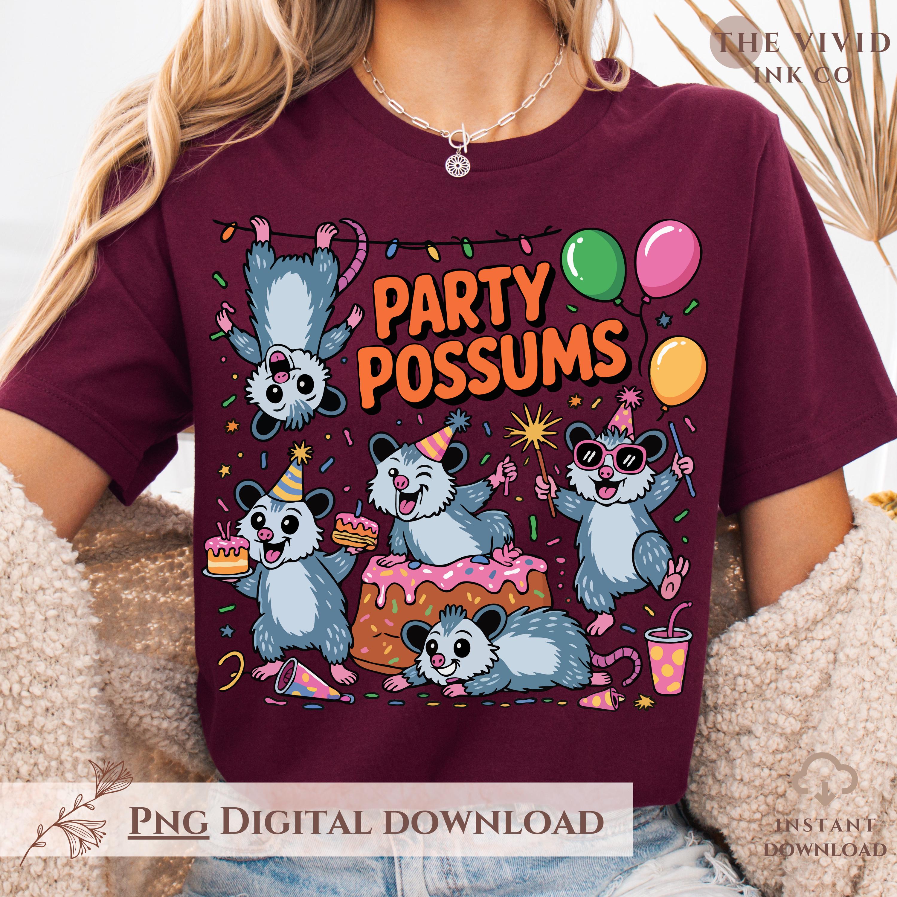 Party Possums PNG & SVG | Funny Animal Celebration Design | Cute Possum ...