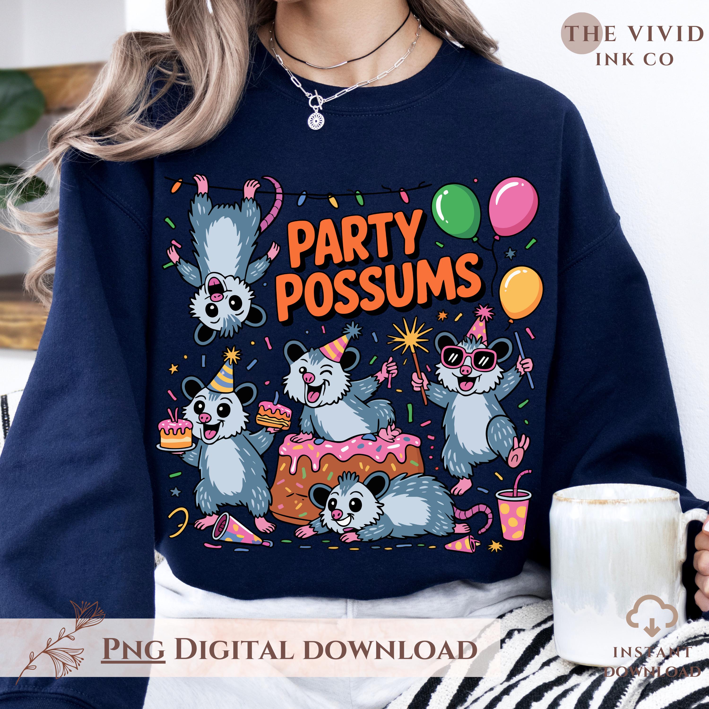 Party Possums PNG & SVG | Funny Animal Celebration Design | Cute Possum ...