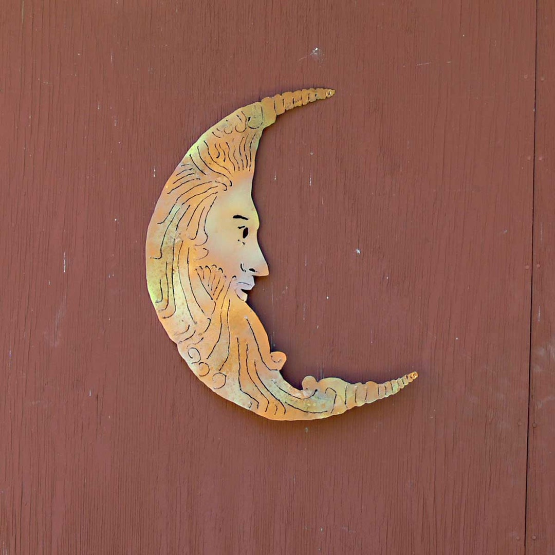 Half Moon Metal Wall Art - Etsy