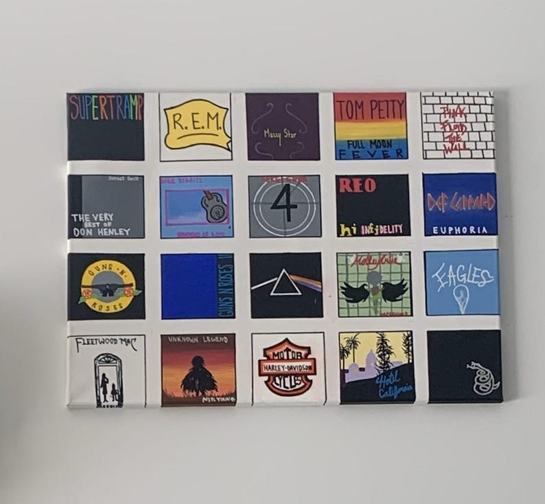 Customizable Unique Album Cover Inspired Painting 18" by 24" - Etsy