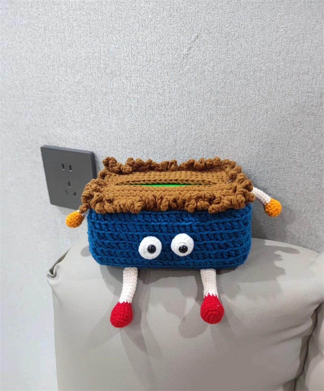 Hand-knitted Monster Tissue Box Cover - Cute & Quirky Home Decor - Etsy
