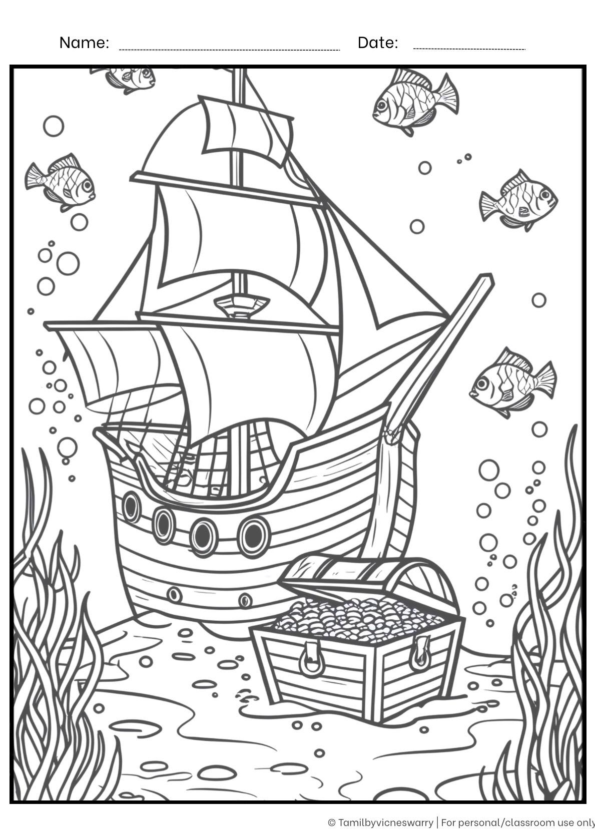 Sea Animal Coloring Pages - 20 Printable Ocean-themed Sheets for Kids ...