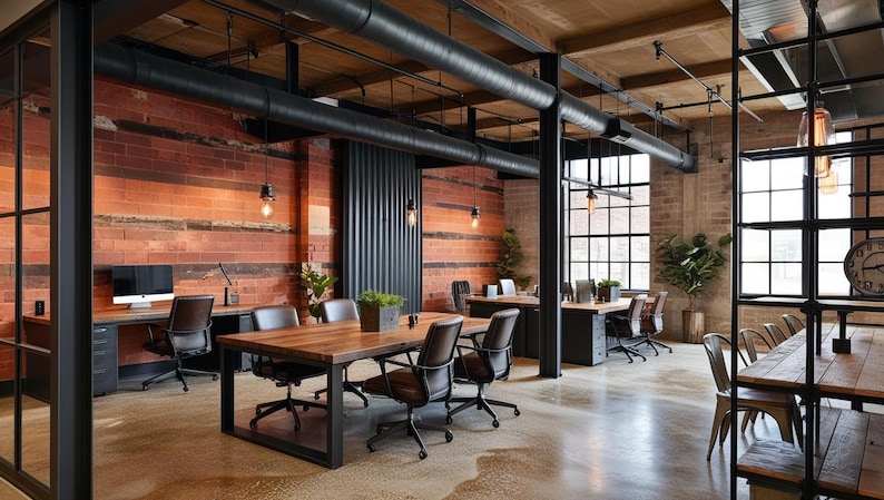 Industrial Themed Virtual Office Virtual Background Pack 1 - Etsy