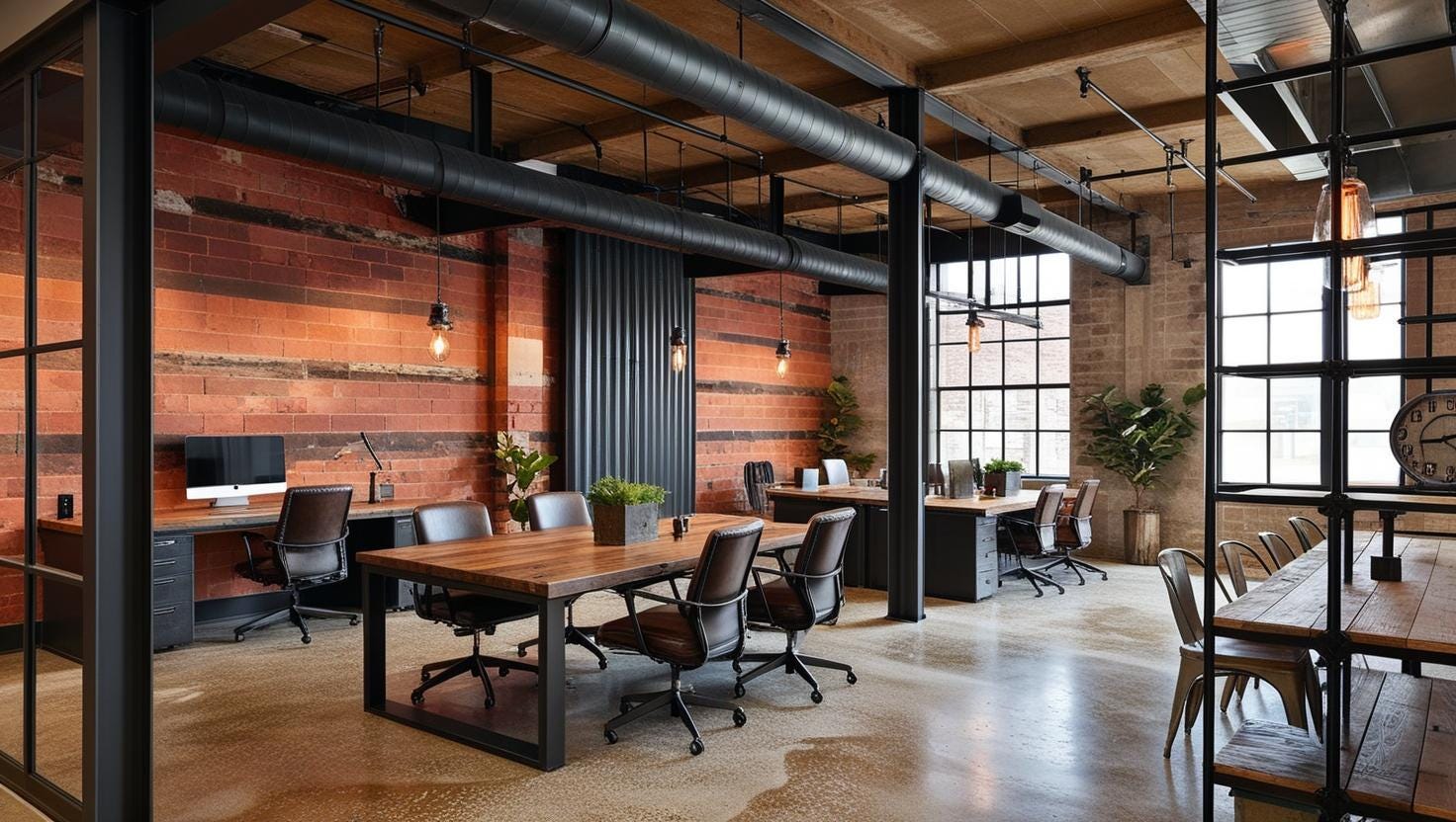 Industrial Themed Virtual Office Virtual Background Pack 1 - Etsy